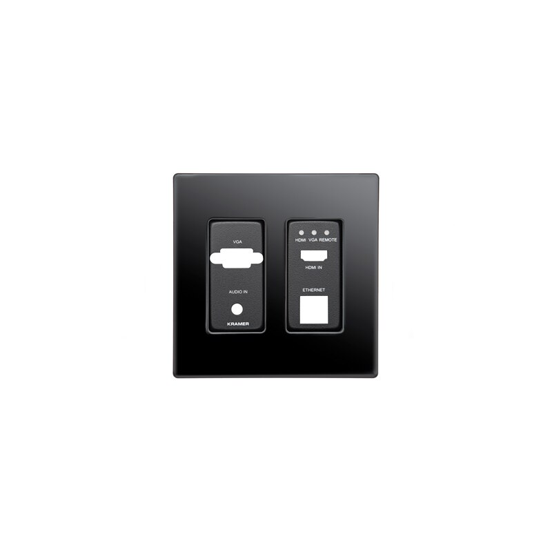 Kramer | Black Frame and Faceplate Set for KIT–401T Wall Plate | Westan