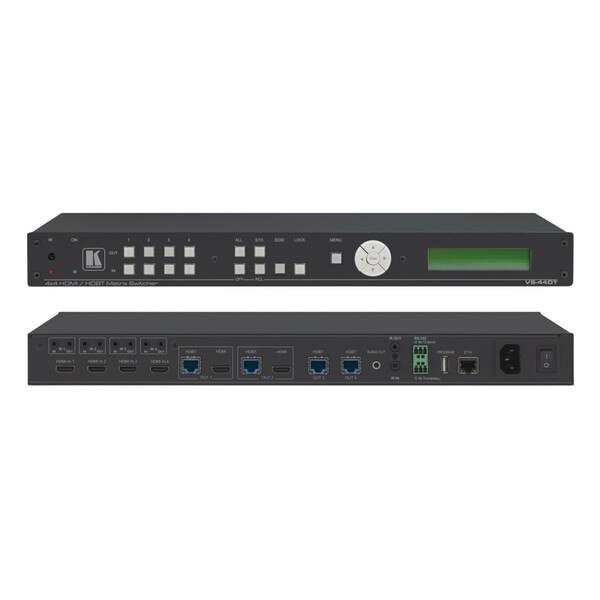 Kramer | VS-44DT 4x4 4K60 4:2:0 HDMI/HDBaseT Extended Reach PoE Matrix ...
