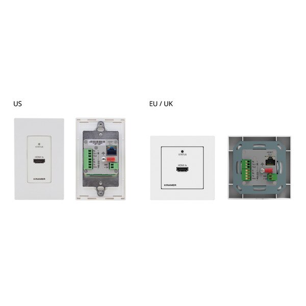 Kramer | 4K60 4:2:0 Wall Plate Receiver over PoE Long Reach US | Westan
